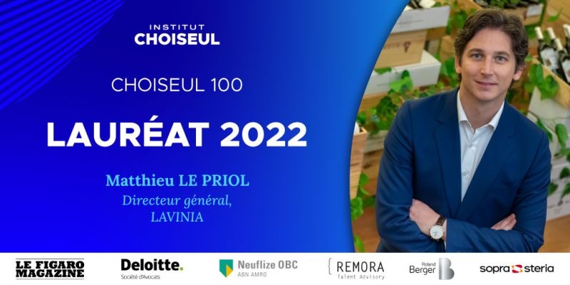 Mathieu LE PRIOL : lauréat 2022 du Prix Choiseul 100